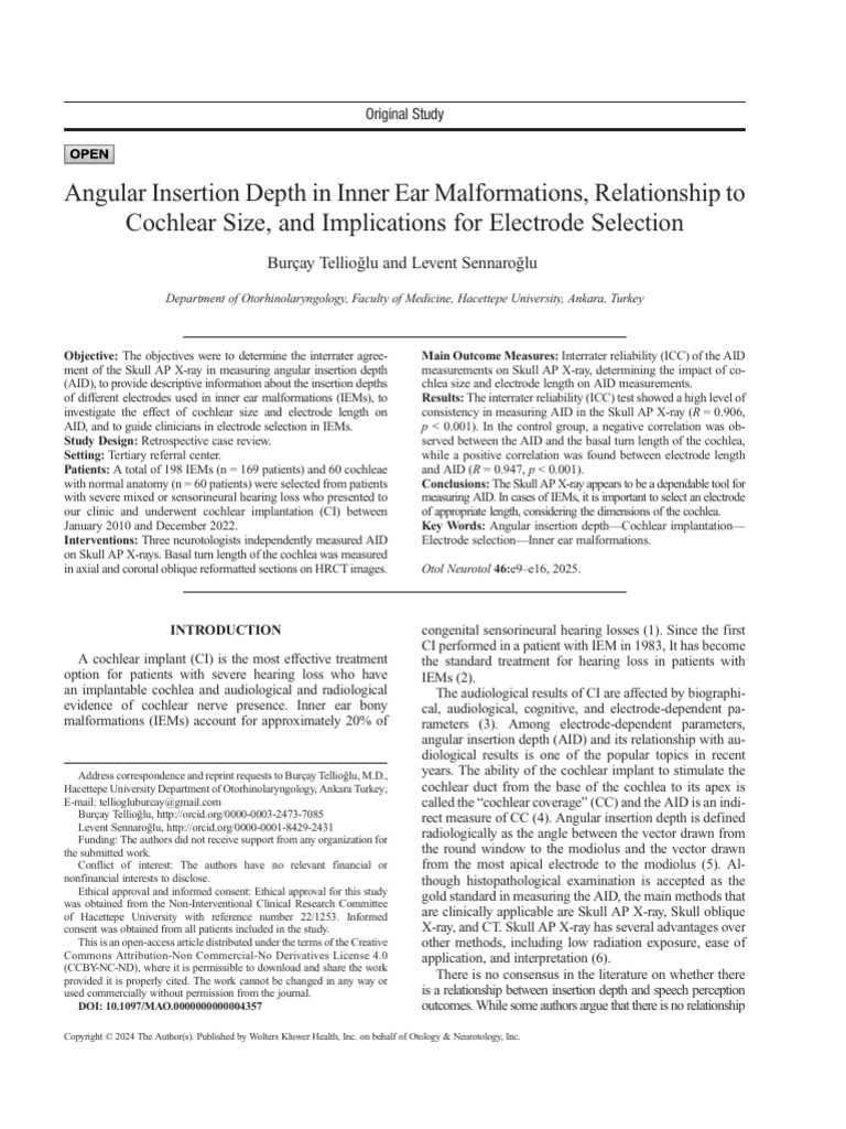 Angular Insertion Depth in Inner Ear.12 | PDF | Human Anatomy | Human ...