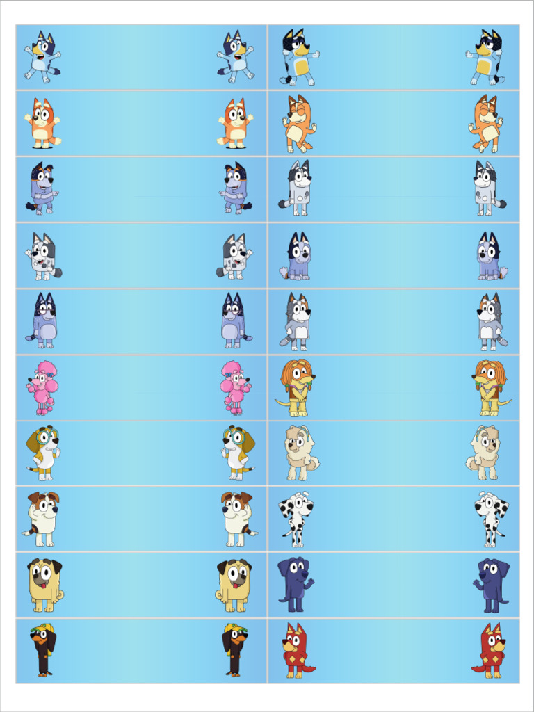 Bluey Straw Flags | PDF