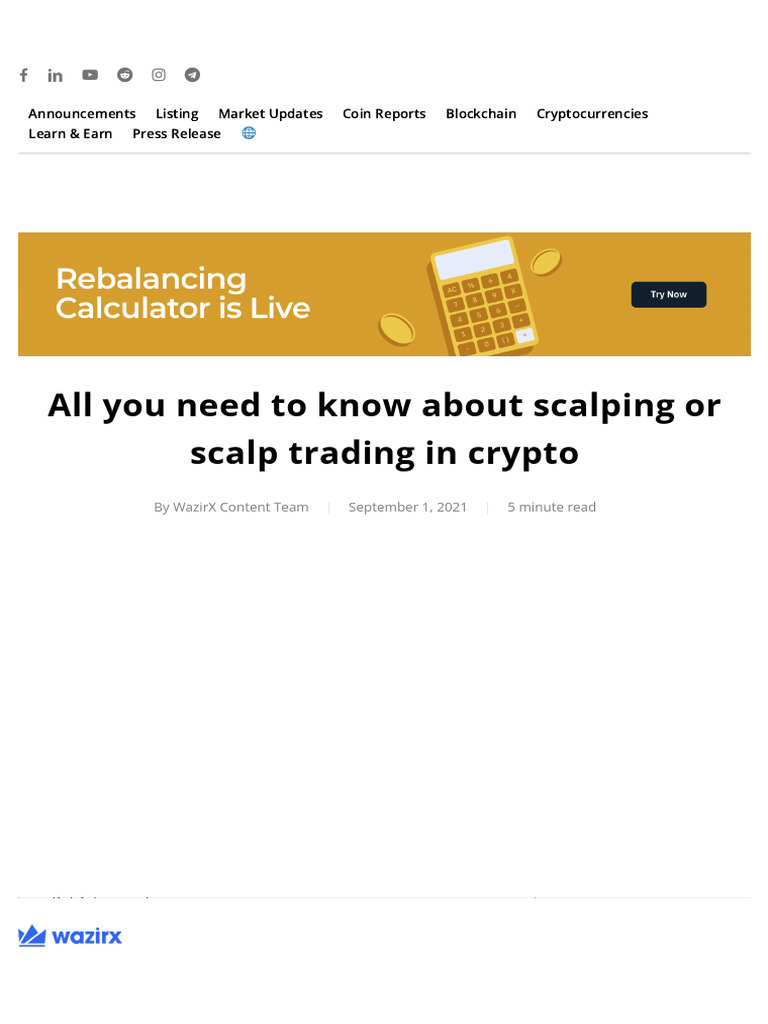 Scalping or Scalp Trading in Crypto - All You Need To Know | PDF ...