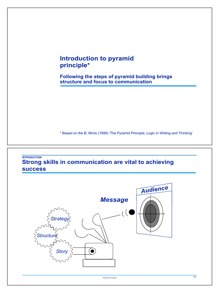Introduction to Pyramid Principle | PDF | Communication | Human ...