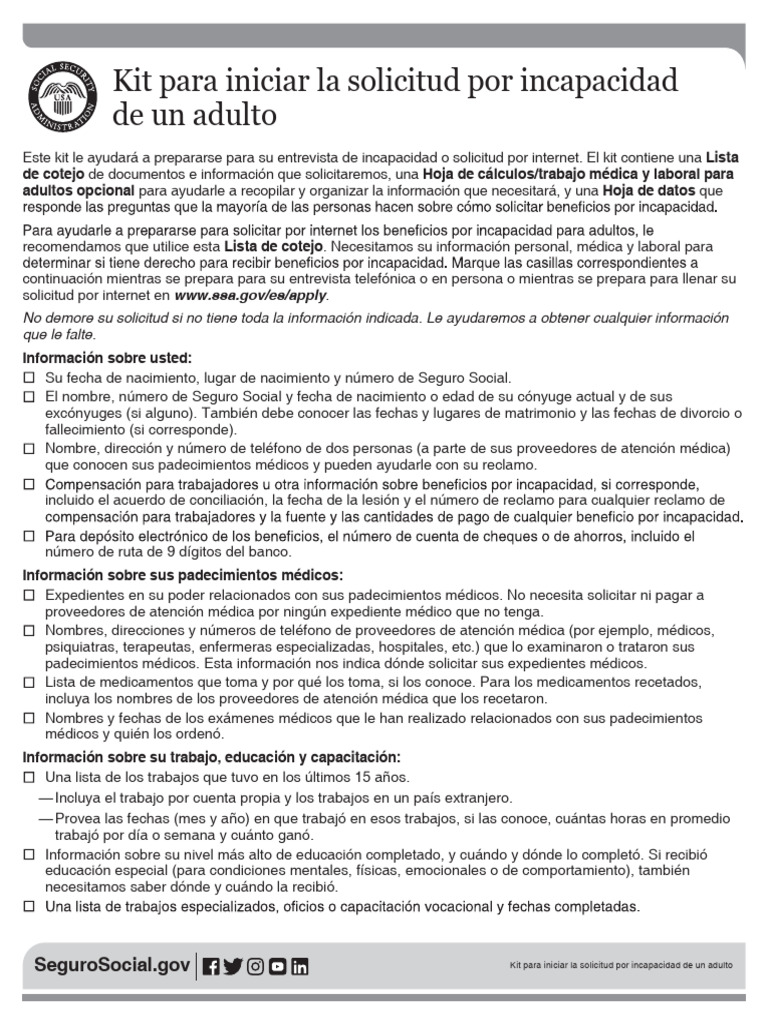 Spanish Checklist | PDF | Adultos