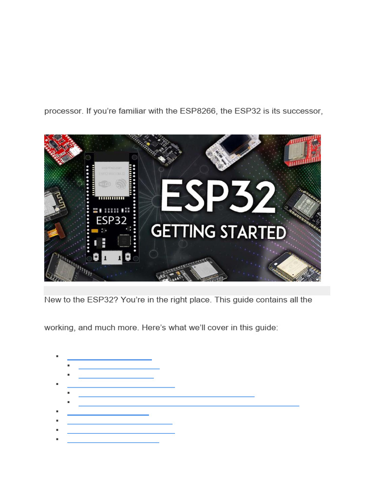 Espgetting Started With The Esp32 Pdf Arduino Bluetooth