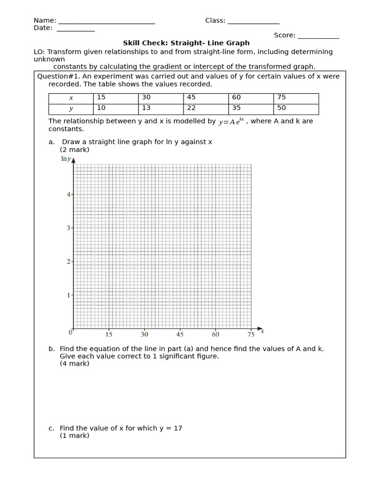 Skill Check Linear Law Pdf