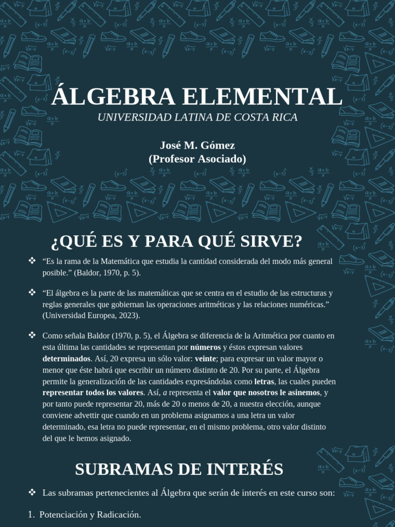 CLASES 3 Y 4 - FUNDAMENTOS DE ÁLGEBRA ELEMENTAL | PDF | Multiplicación ...