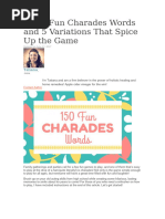 Charades Signal Guide for Players | PDF | Finger | Hand