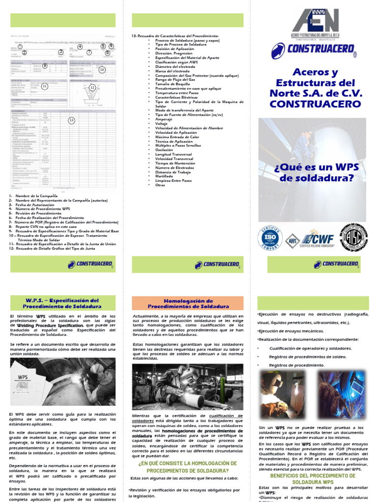 Triptico Curso | PDF | Soldadura | Construcción
