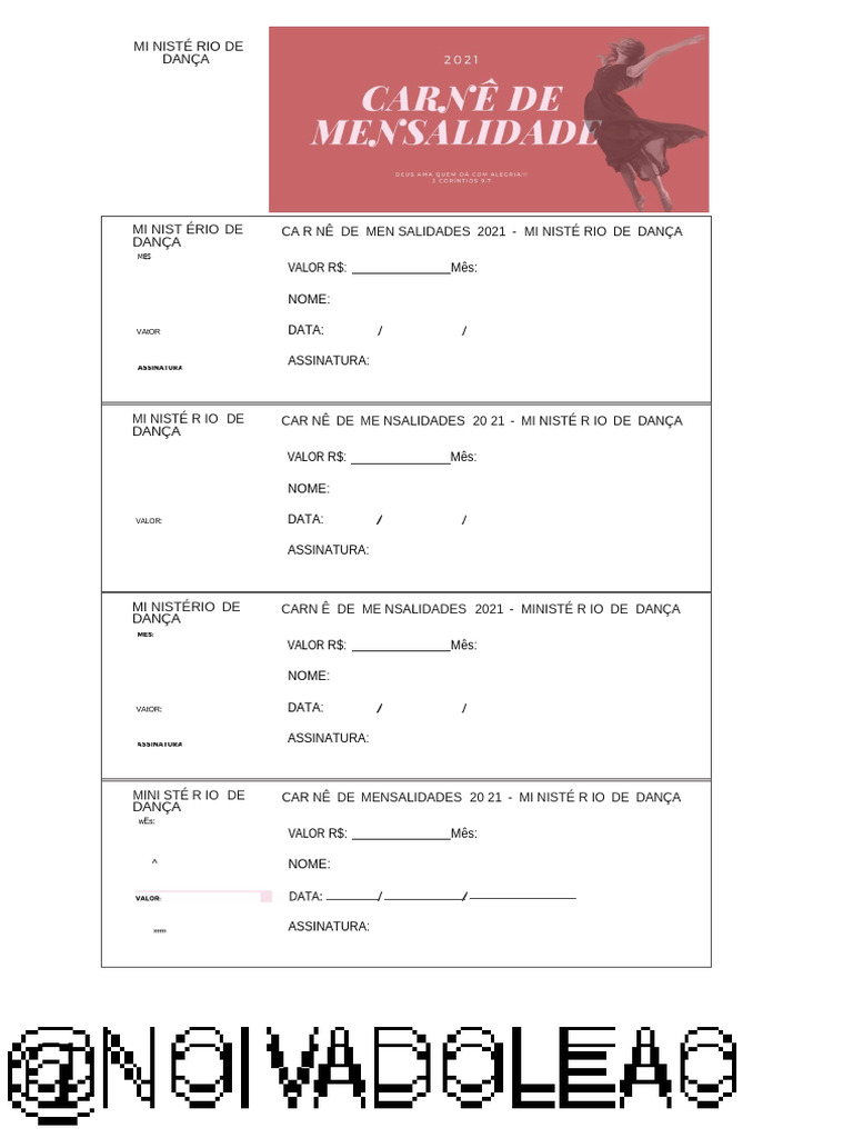 Carne de Mensalidade 2021 | PDF