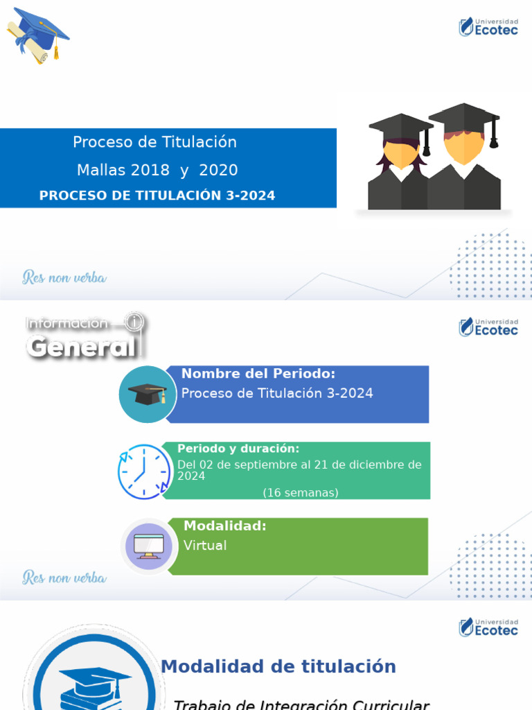 PresentaciÃ N TitulaciÃ N 3-2024 (MALLAS NUEVAS) Sem2-2024 | PDF