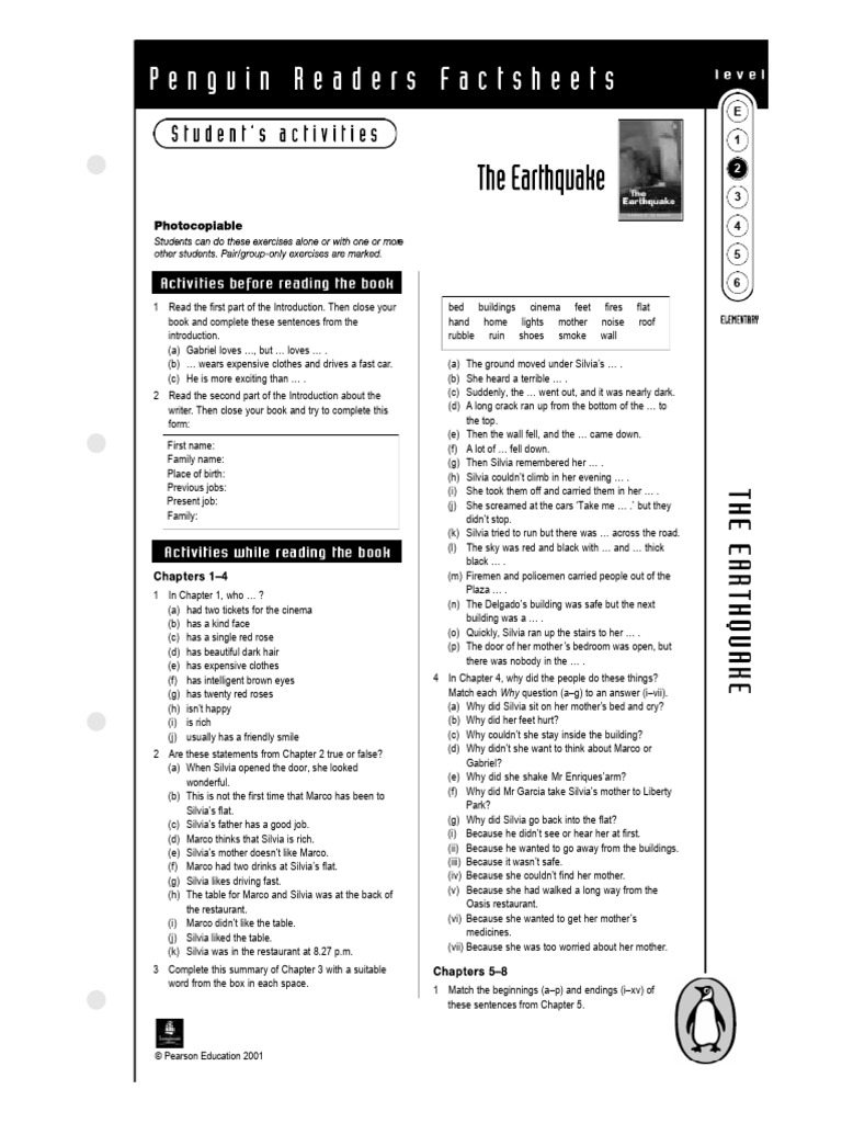 Activities Earthquake | PDF