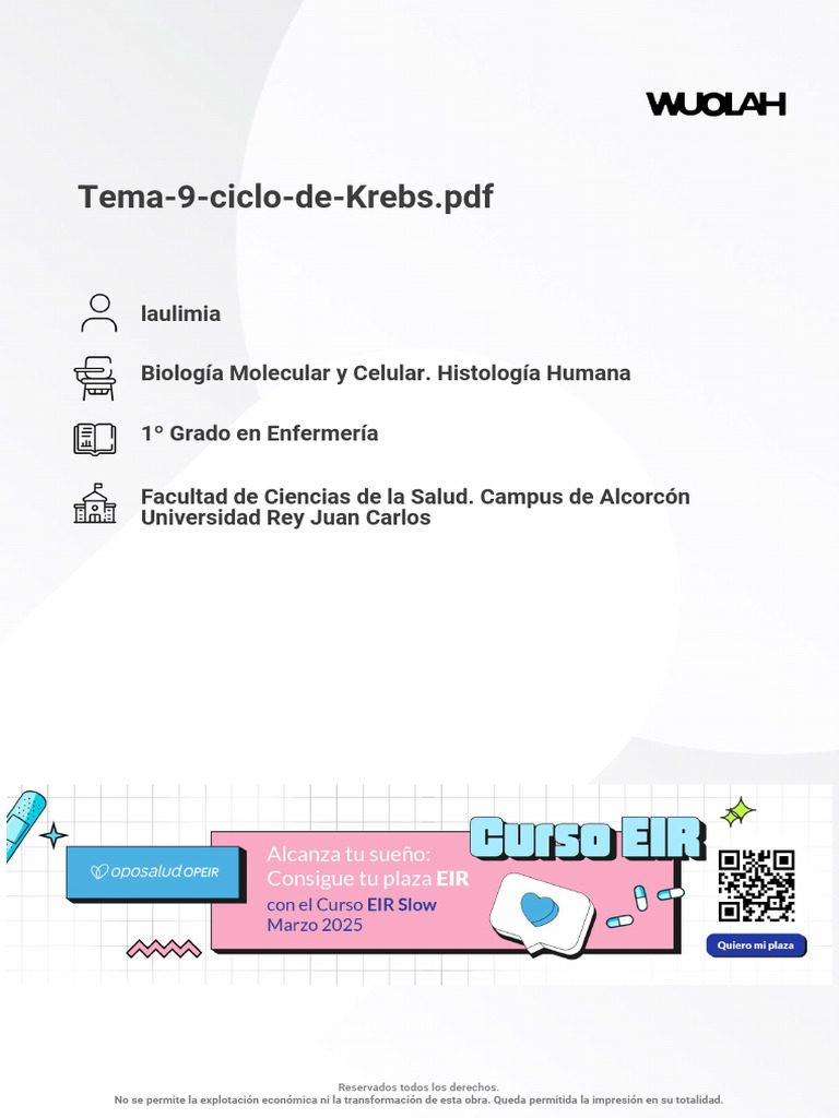 wuolah-free-Tema-9-ciclo-de-Krebs (1) | PDF | Dieta y nutrición | Química
