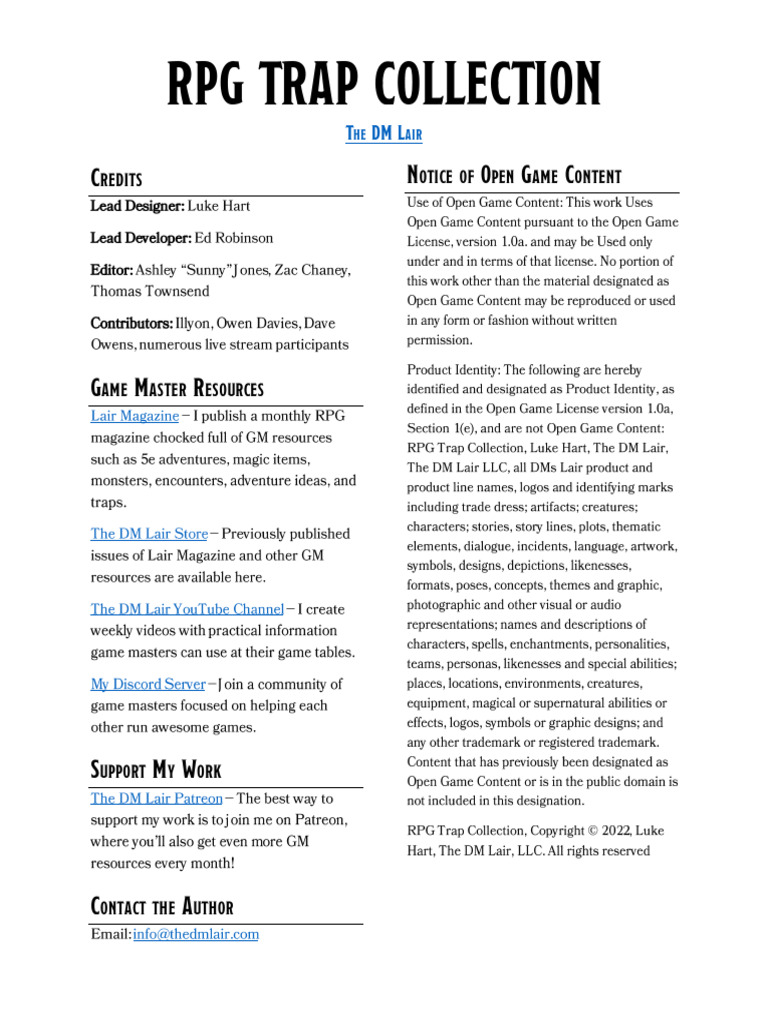 DD-Trap-Collection | PDF