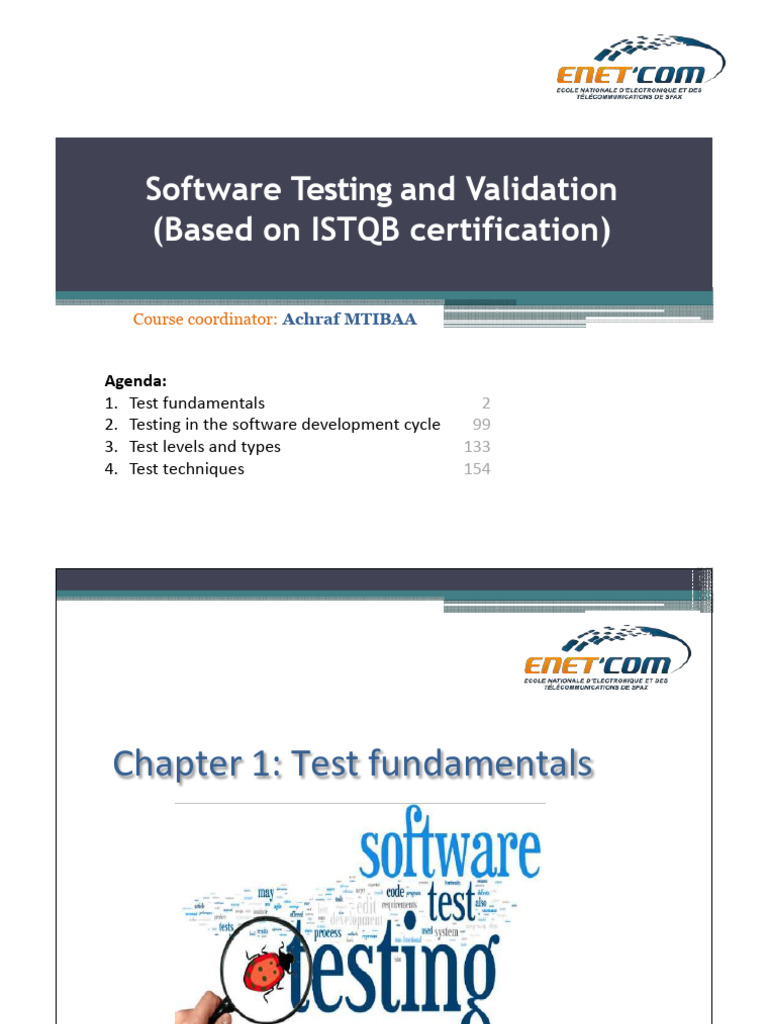 Software Testing Fundamentals and V&V | PDF | Software Testing ...