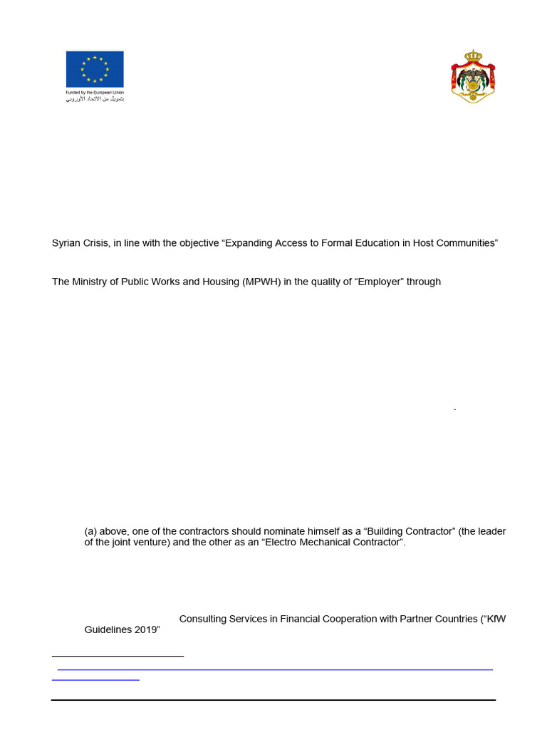 20210307_SCP_Invitation_of_Tender | PDF | Joint Venture | Jordan