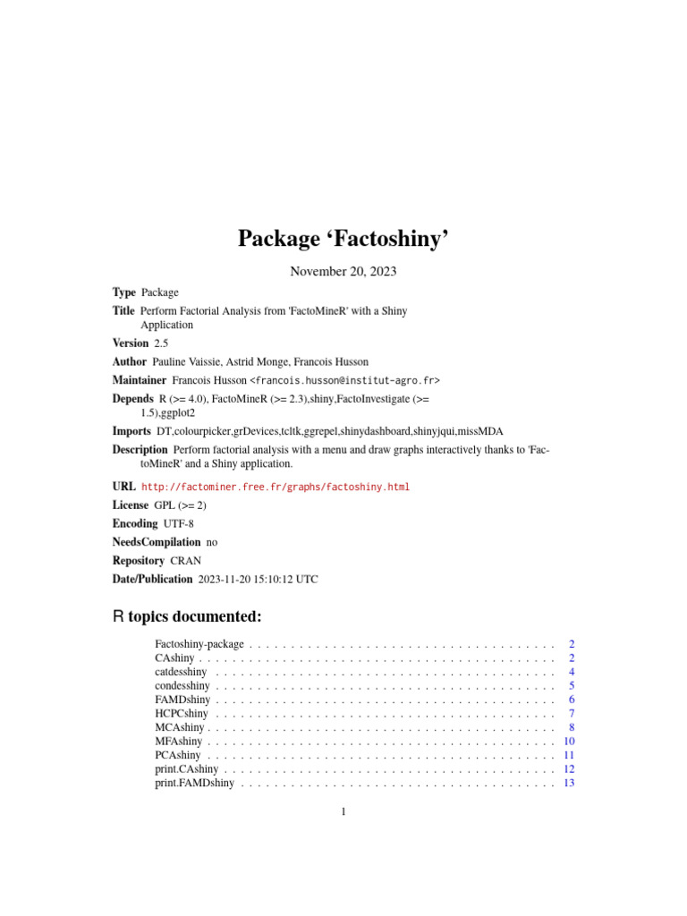 Facto Shiny | PDF | Principal Component Analysis | Multivariate Statistics