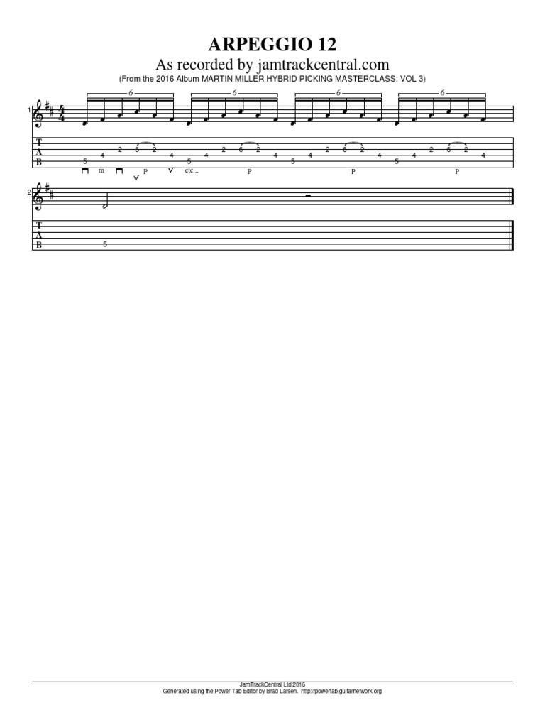 MM Hybridmasterclass3 Arpeggio12 Tab | PDF