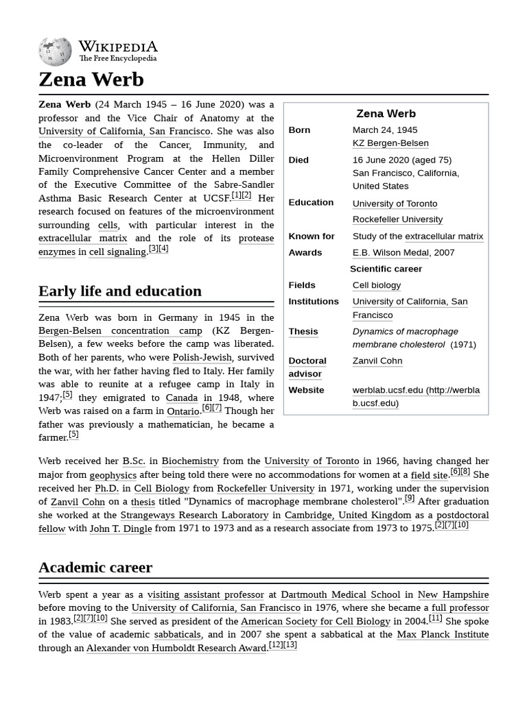 Zena_Werb | PDF | Cell Biology