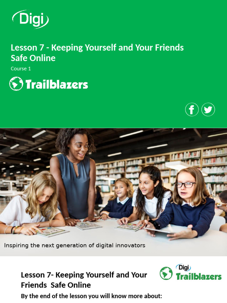 Lesson 7 DIGI Trailblazers Course 1 | PDF | Malware | Information Technology