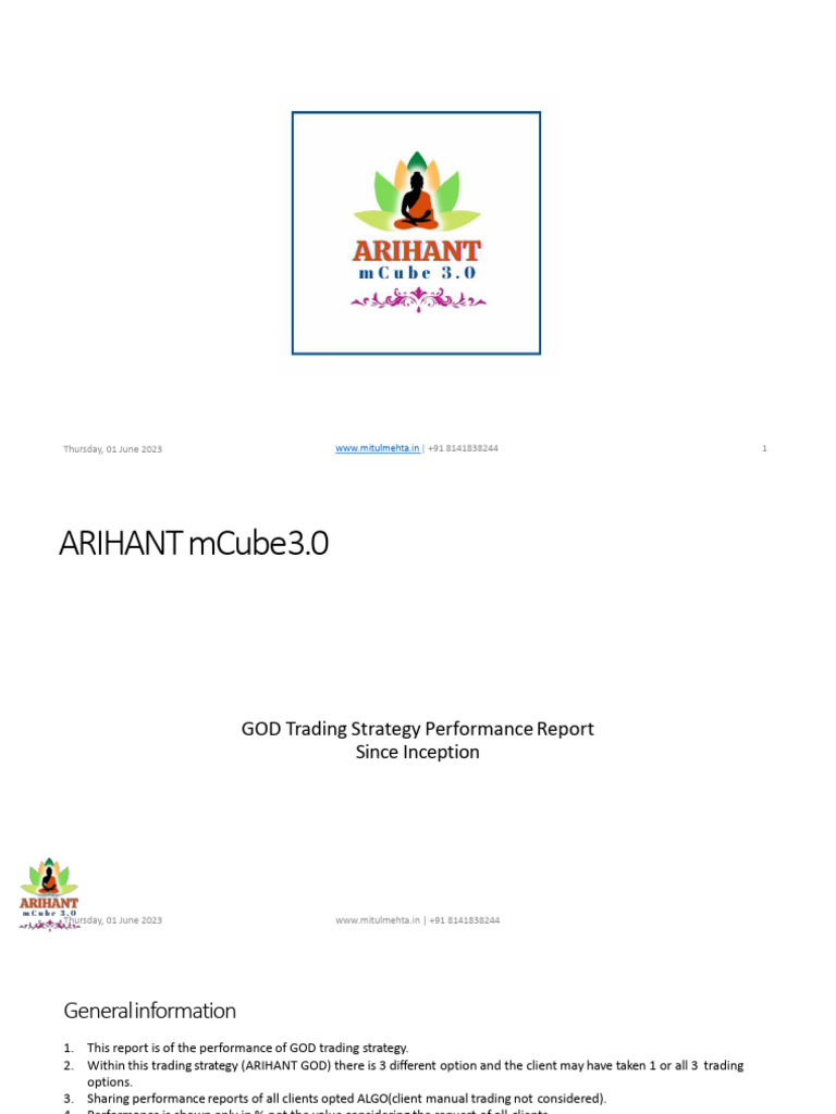 ARIHANT Mcube 3.0 GOD TD Perfo | PDF | Economies