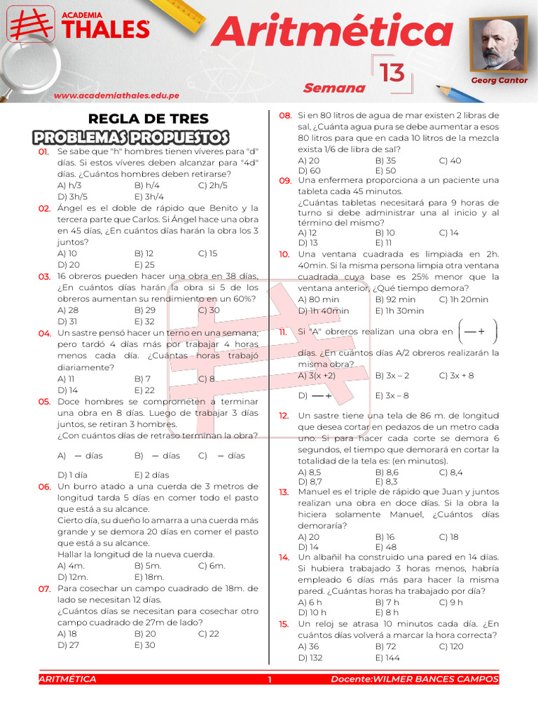 Aritmética - Tema #013 | PDF
