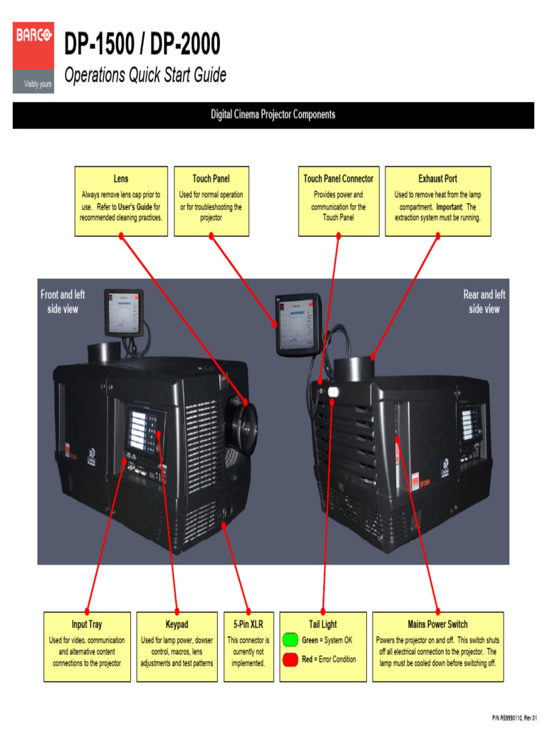 Digital Cinema Projector Operations Guide | PDF | Touchscreen ...