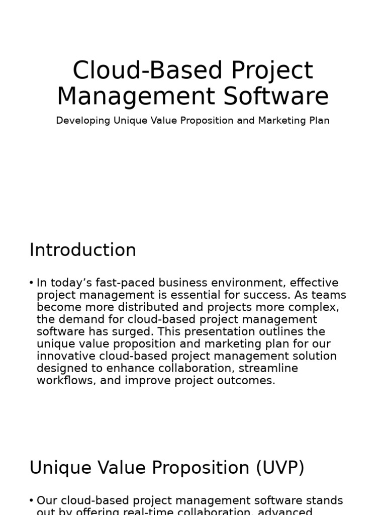 Cloud-Based Project Management Software | PDF | Cloud Computing ...