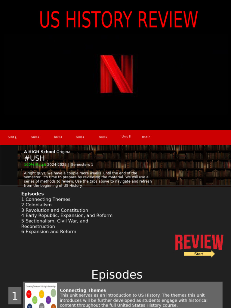 Netflix US History Interactive Review | PDF | The United States ...