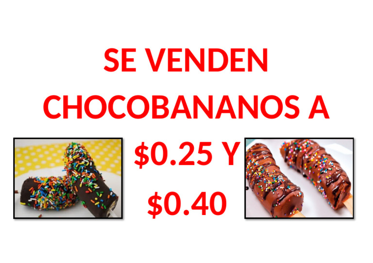Se Venden Chocobananos A | PDF