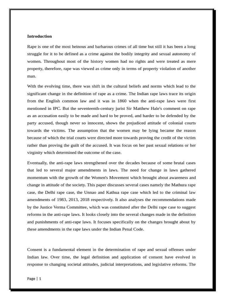 Soma Maam 1 | PDF | Rape | Consent