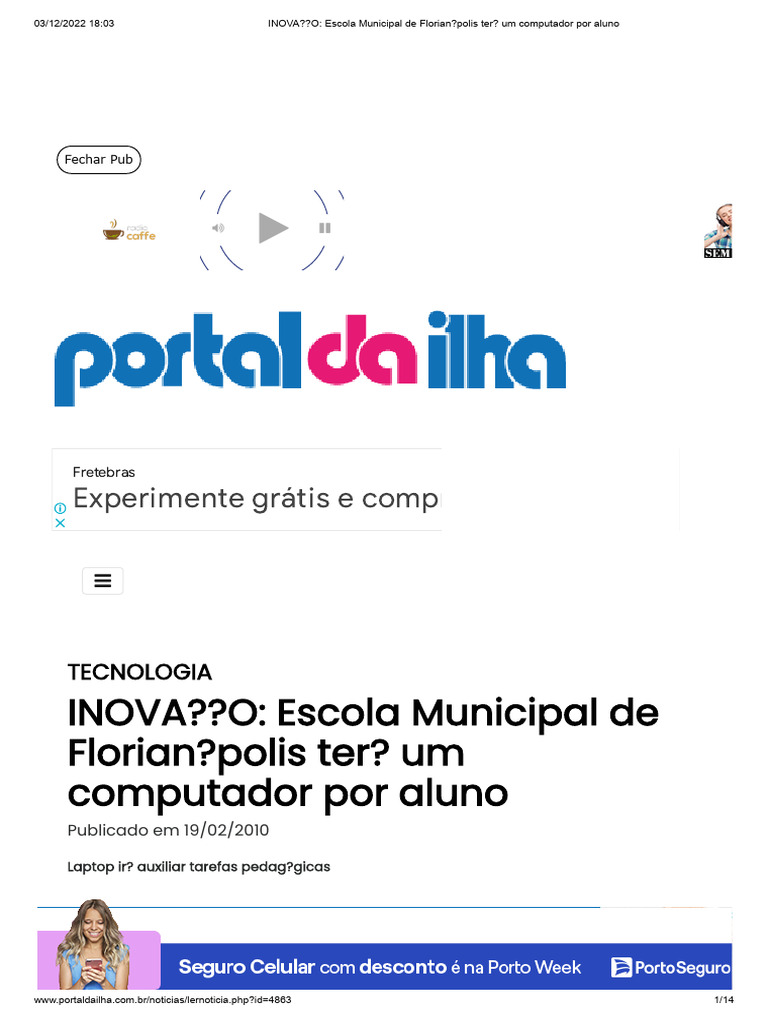 INOVA__O_ Escola Municipal de Florian_polis ter_ um computador por aluno | PDF | São Paulo | PCs ...