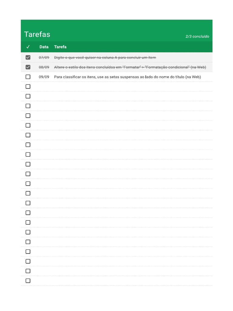 Lista de Tarefas | PDF