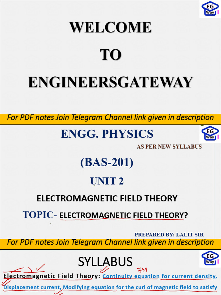 L - 1-Introduction EMFT | PDF | Electromagnetic Field | Magnetic Field