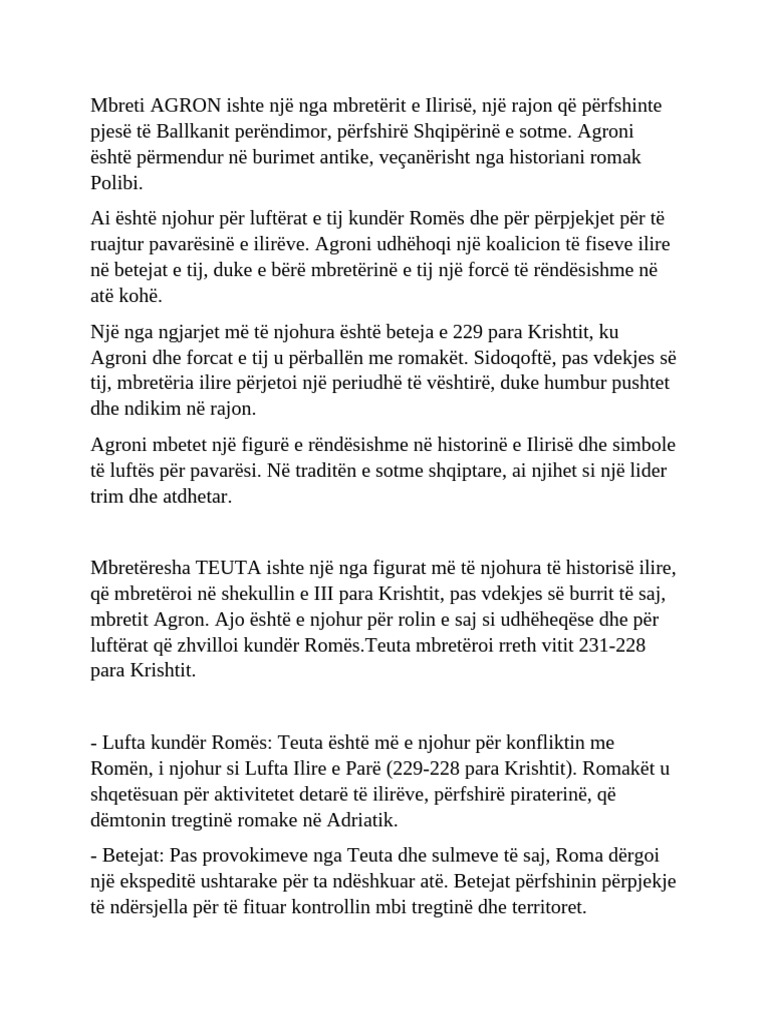 Mbreterit Ilir | PDF