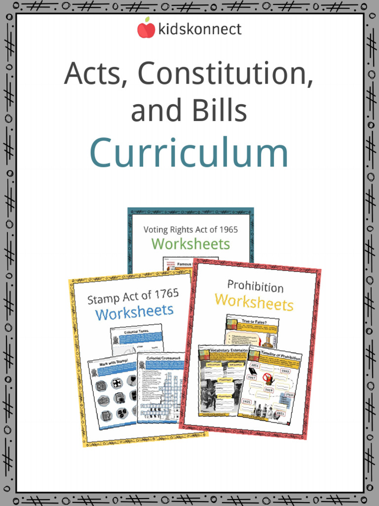 Acts Constitution and Bills Curriculum | PDF | Founding Fathers Of The ...