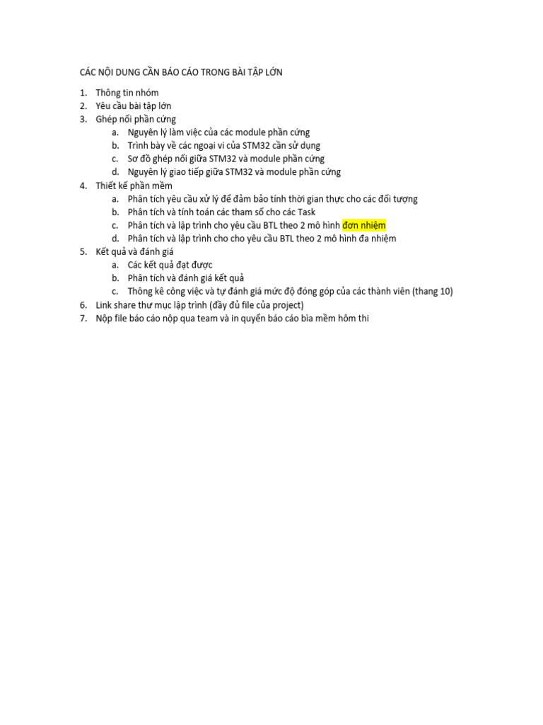 YeuCau BaoCao BTL 2 | PDF