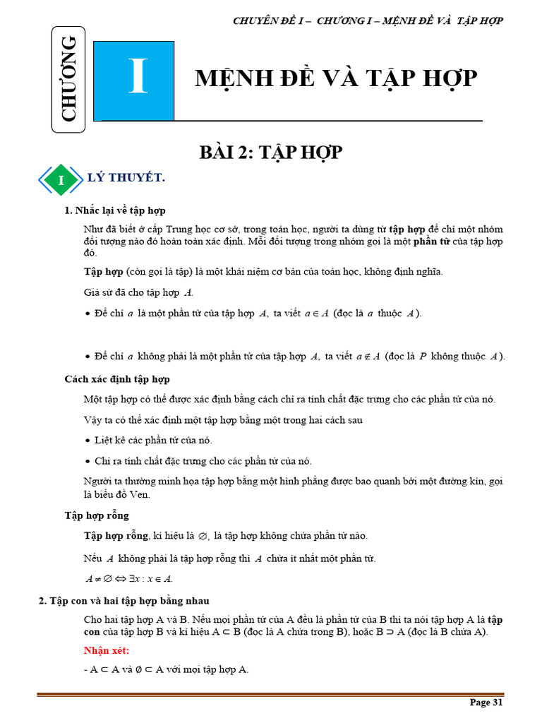 Chuyen de Menh de Va Tap Hop Toan 10 Chan Troi Sang Tao 85 90 | PDF