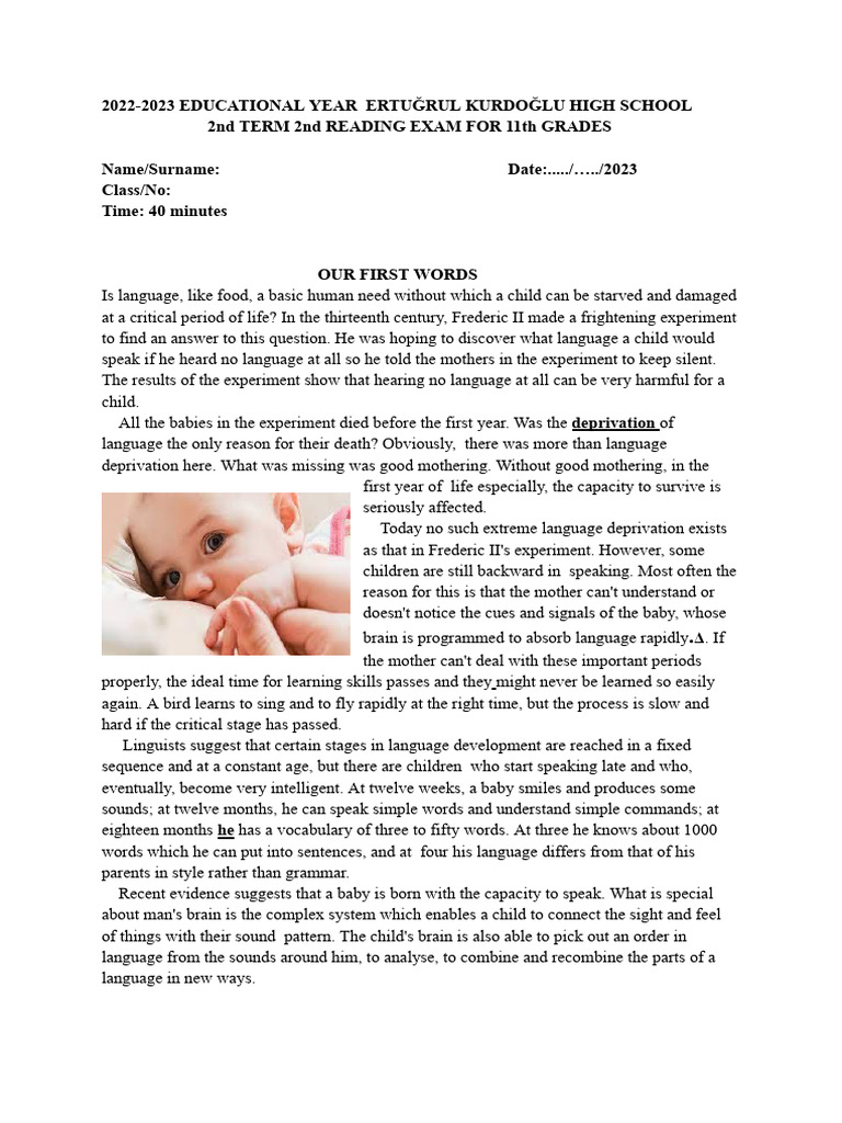 Task 3 Reading.docx | PDF | Language Development | Psycholinguistics