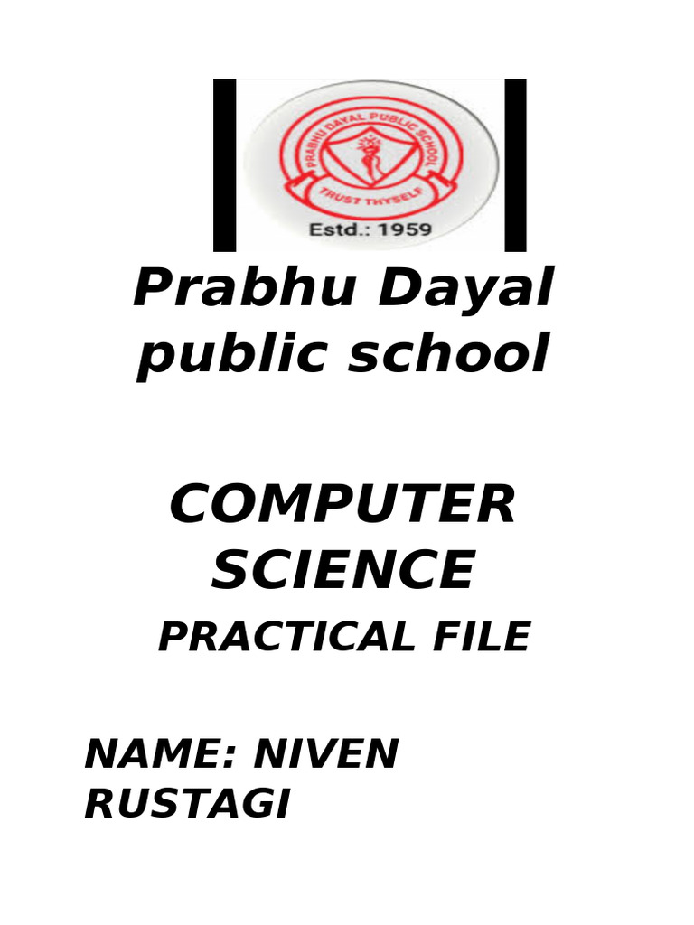 COMPUTER Practical | PDF