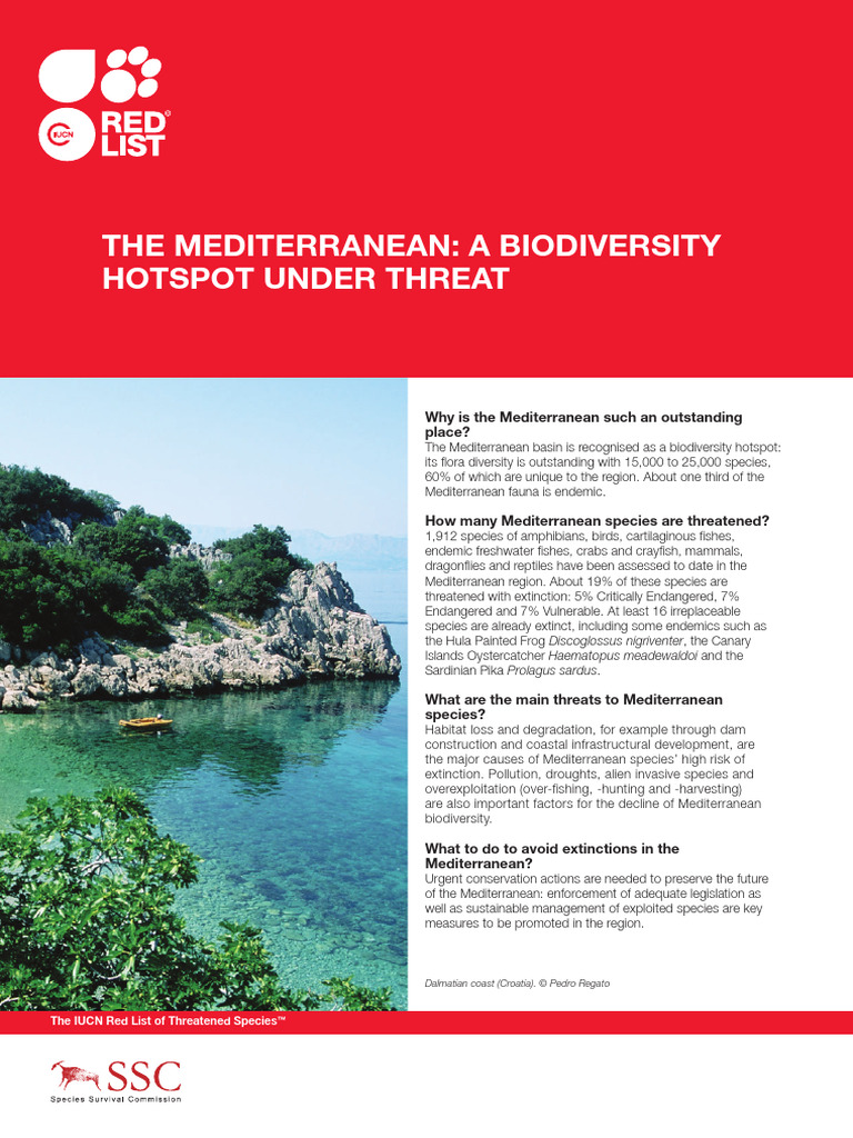 The Mediterranean A Biodiversity Hotspot Under Threat Factsheet en ...