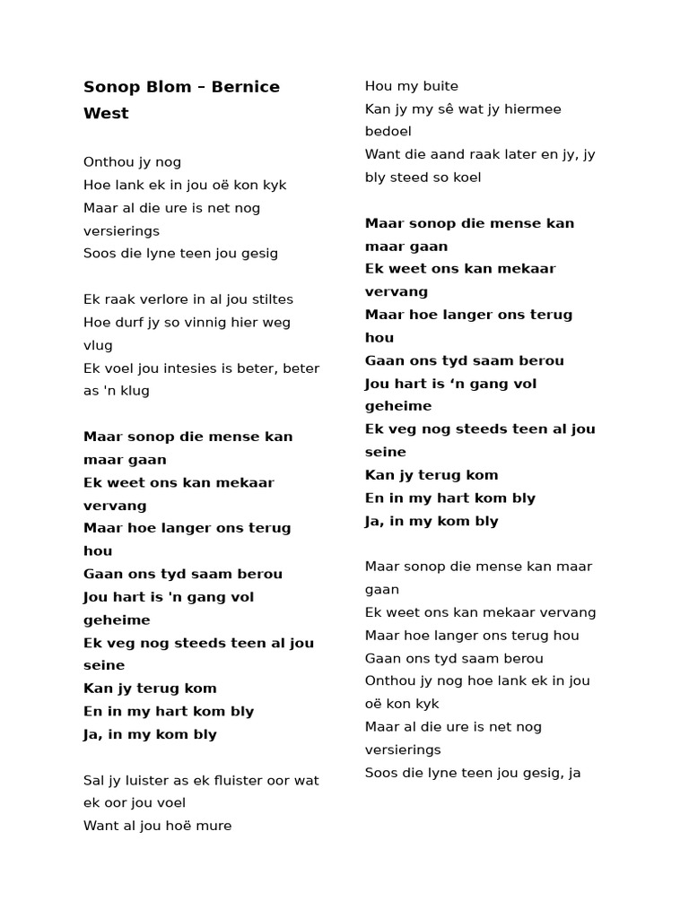 Sonop Blom - Bernice West | PDF