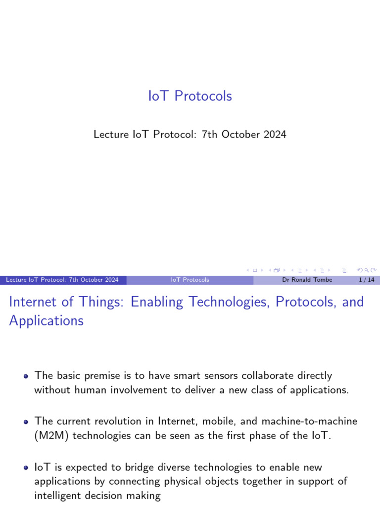 IoT protocols | PDF | Internet Of Things | Computer Architecture