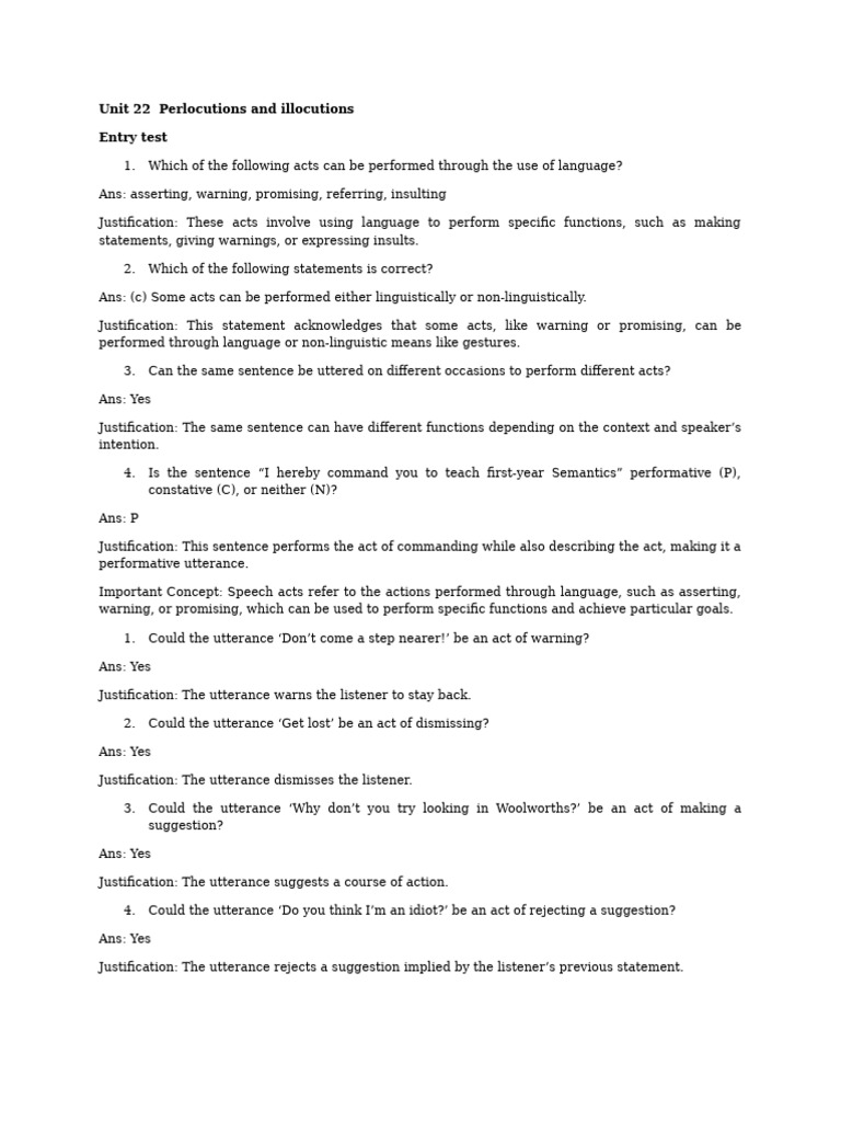Semantics 22 chapter | PDF | Question | Linguistics