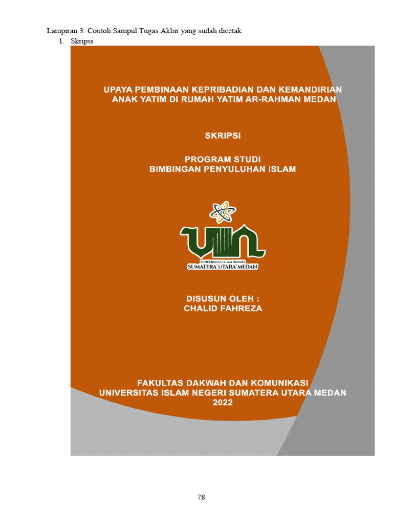 Buku Panduan Penulisan Tugas Akhir OKE - Organized | PDF