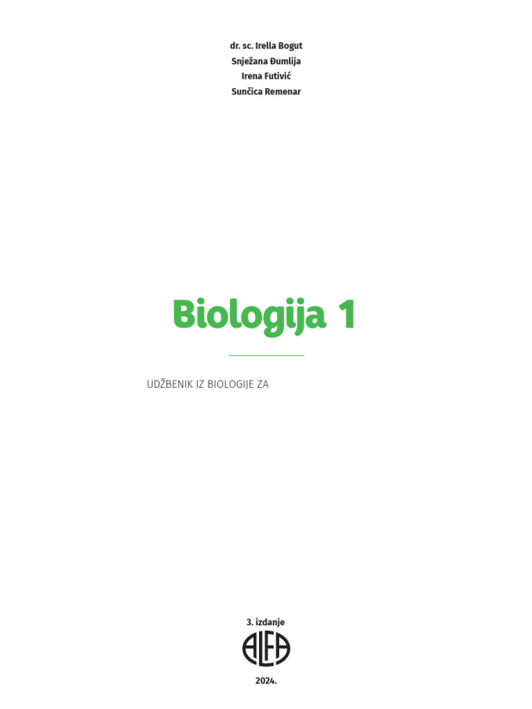 1.r Biologija Udžbenik | PDF