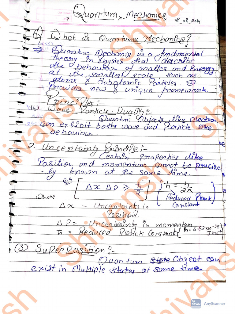 Principle of Quantumn in Brief | PDF
