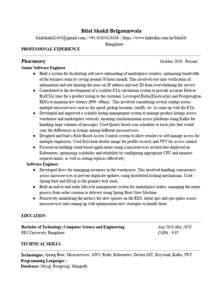 Java_Bilal Shakil (1) | PDF | Postgre Sql | Scalability