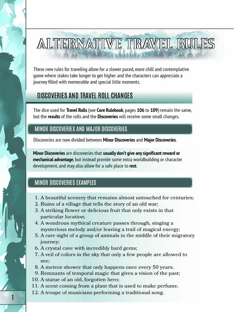 Alternative Travel Rules for RPGs | PDF | Rain | Thunderstorm
