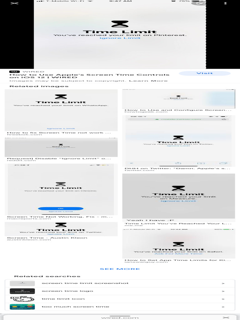 time limit screen. - Google Search | PDF