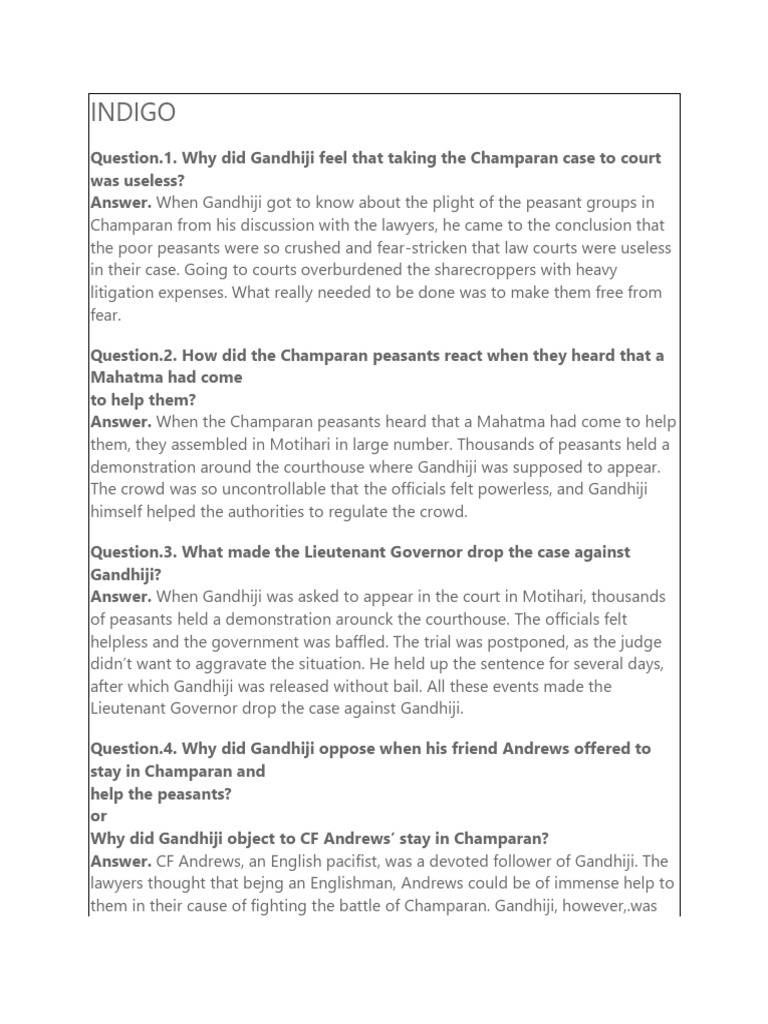 Indigo | PDF | Mahatma Gandhi