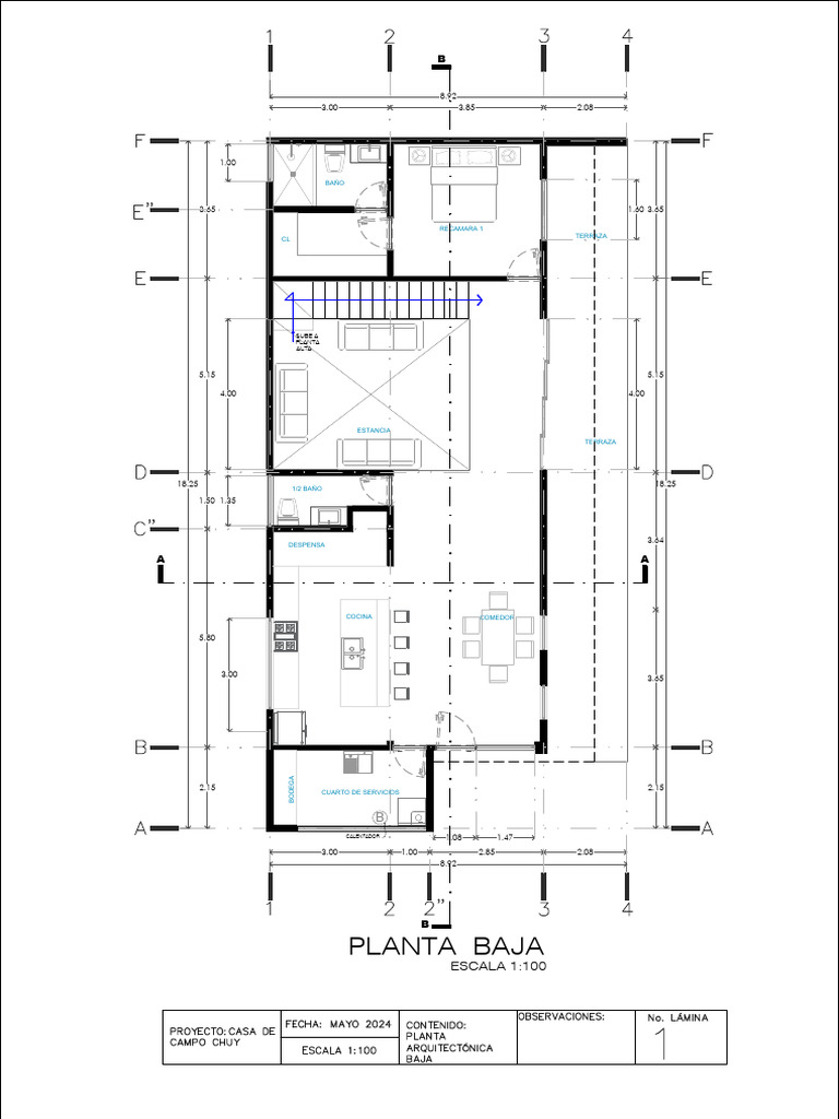 Plano de instalaciones actualizado casa de campo Chuy(1) | PDF | Administracion del Agua ...