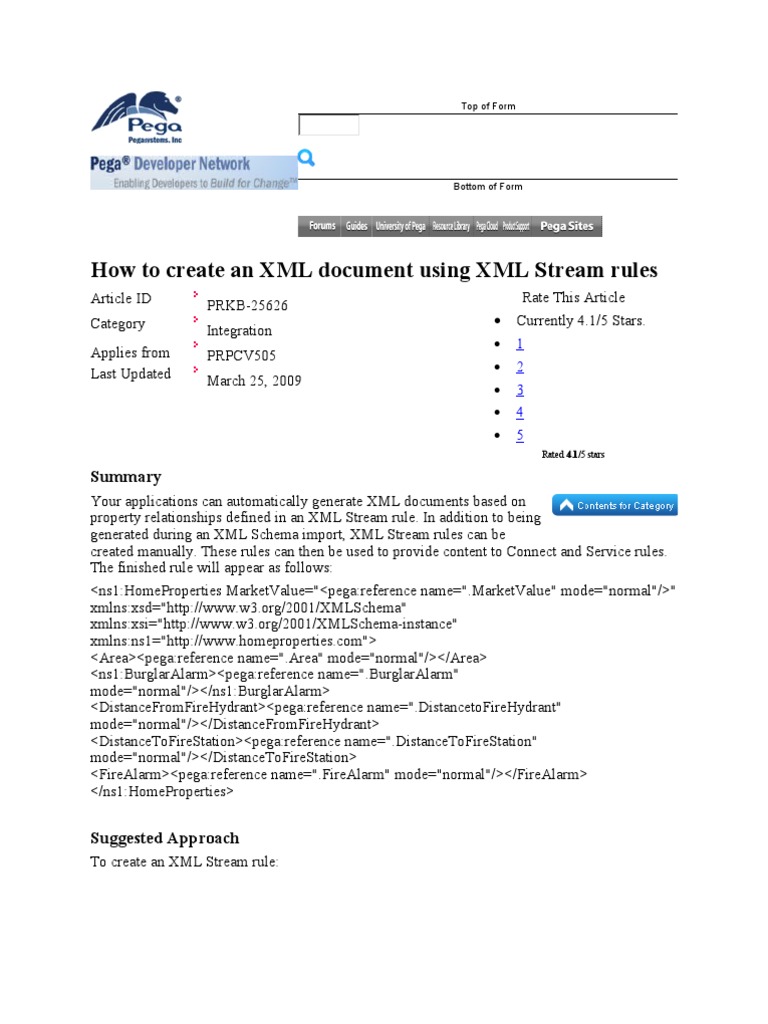 How To Create An XML Document Using XML Stream Rules | PDF | Xml | Data Management